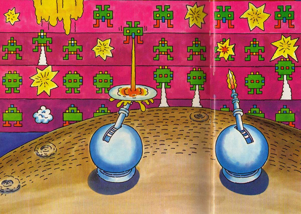 Animated original Atari 2600 Space Invaders box art