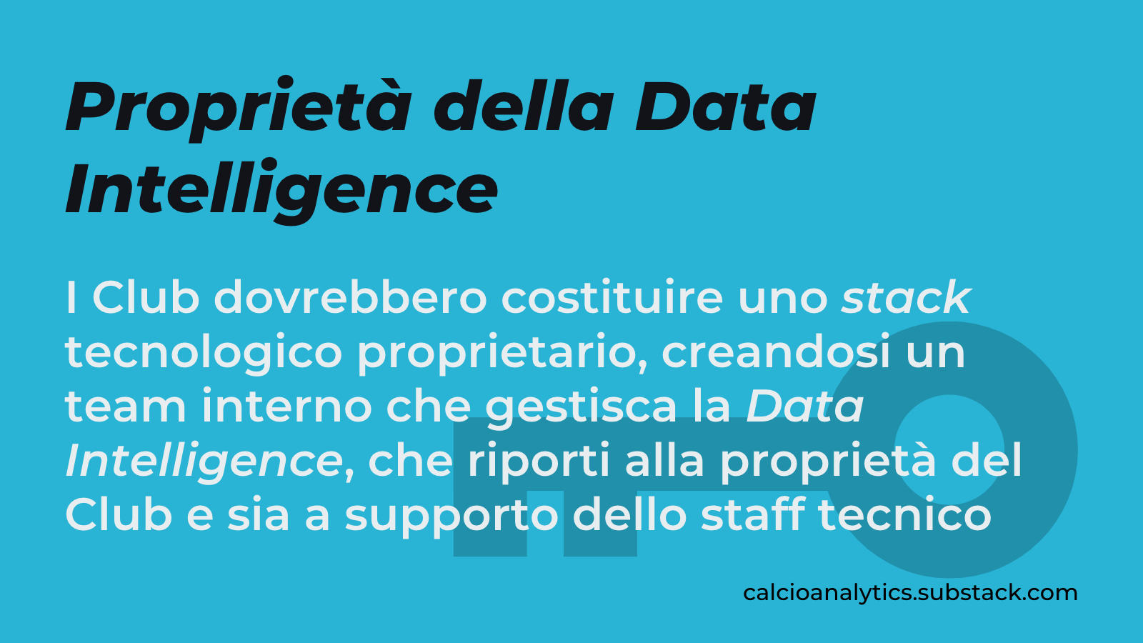 La Data Analytics nel Calcio Italiano - by Aldo Comi