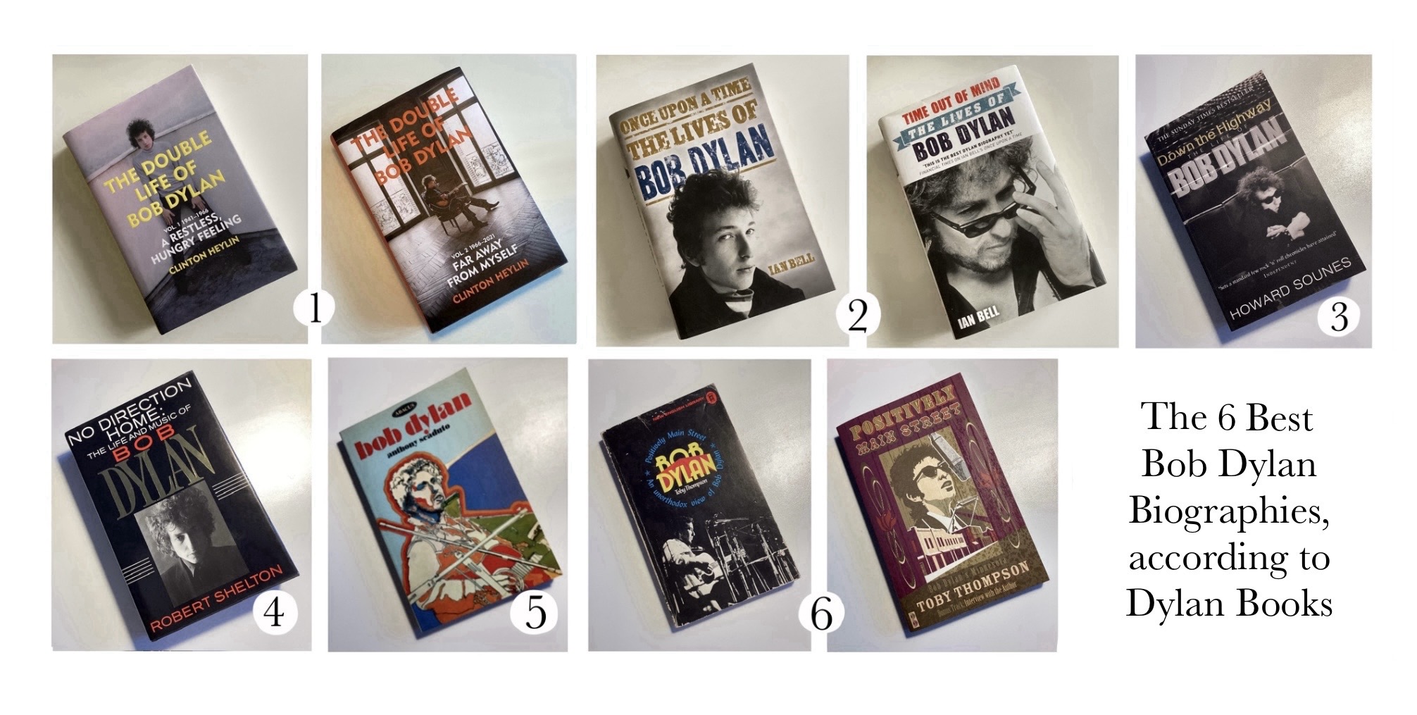 THE 6 BEST BOB DYLAN BIOGRAPHIES … in my collection of 400 Dylan Books