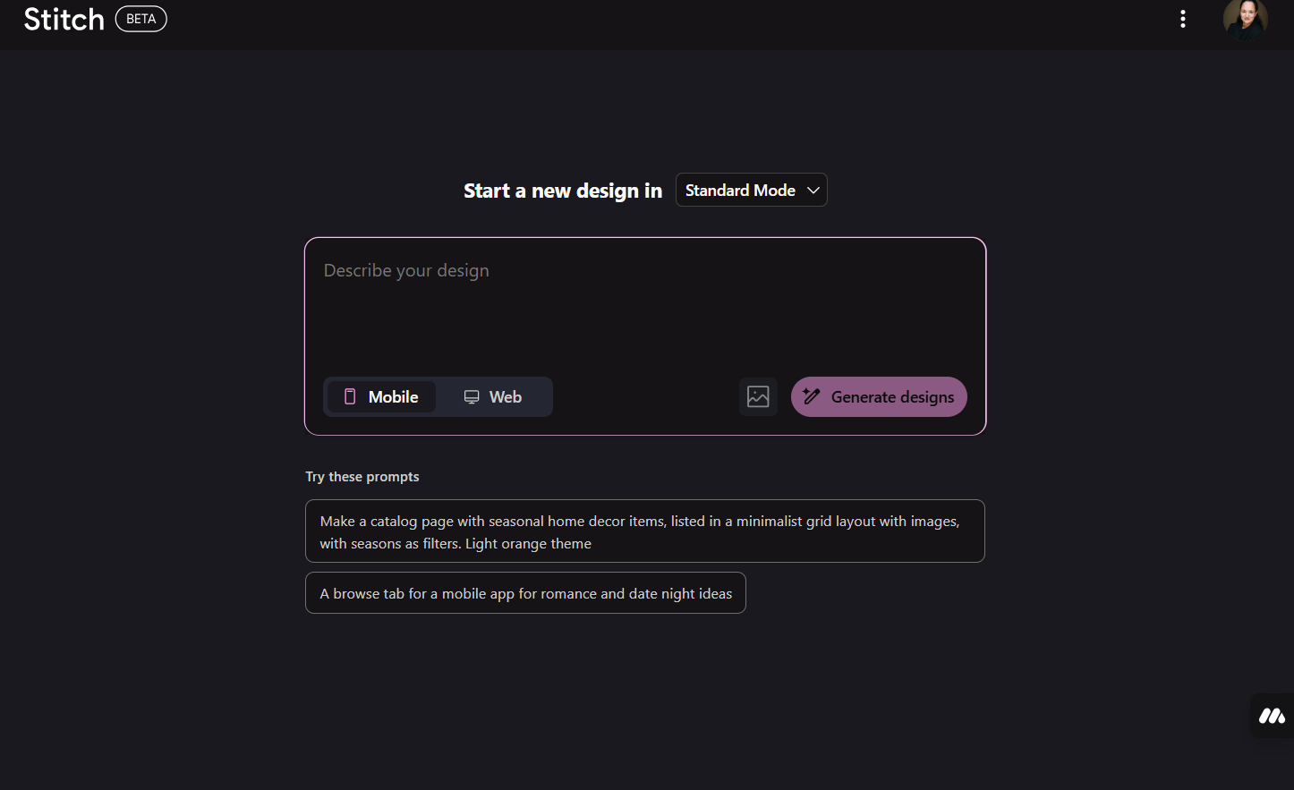 Design with Google Stitch - From idea to app