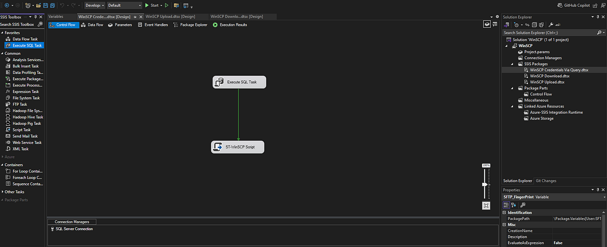 SSIS: Assign Values to Variables Using an Execute SQL Task