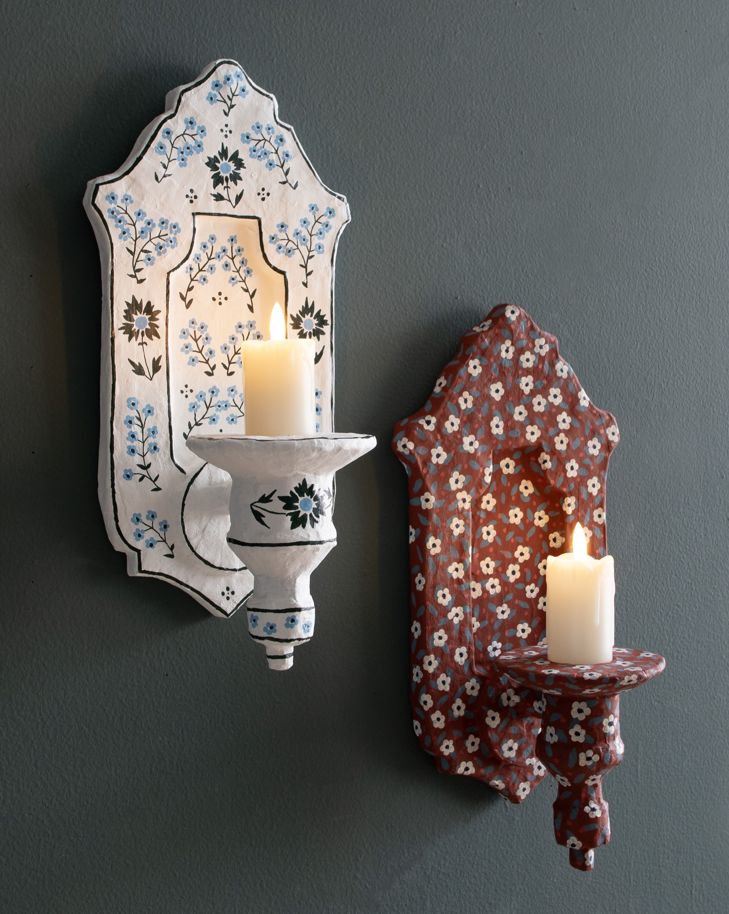 Inspired by History: Cardboard & Paper Mâché Sconce
