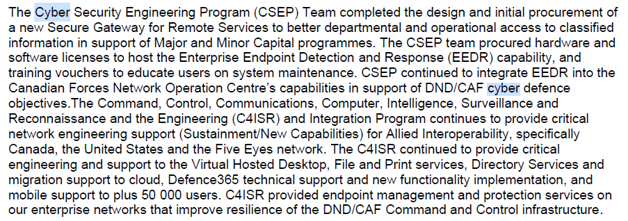 A Cyber and Digital Outlook on DND/CAF Departmental Results 2023-24