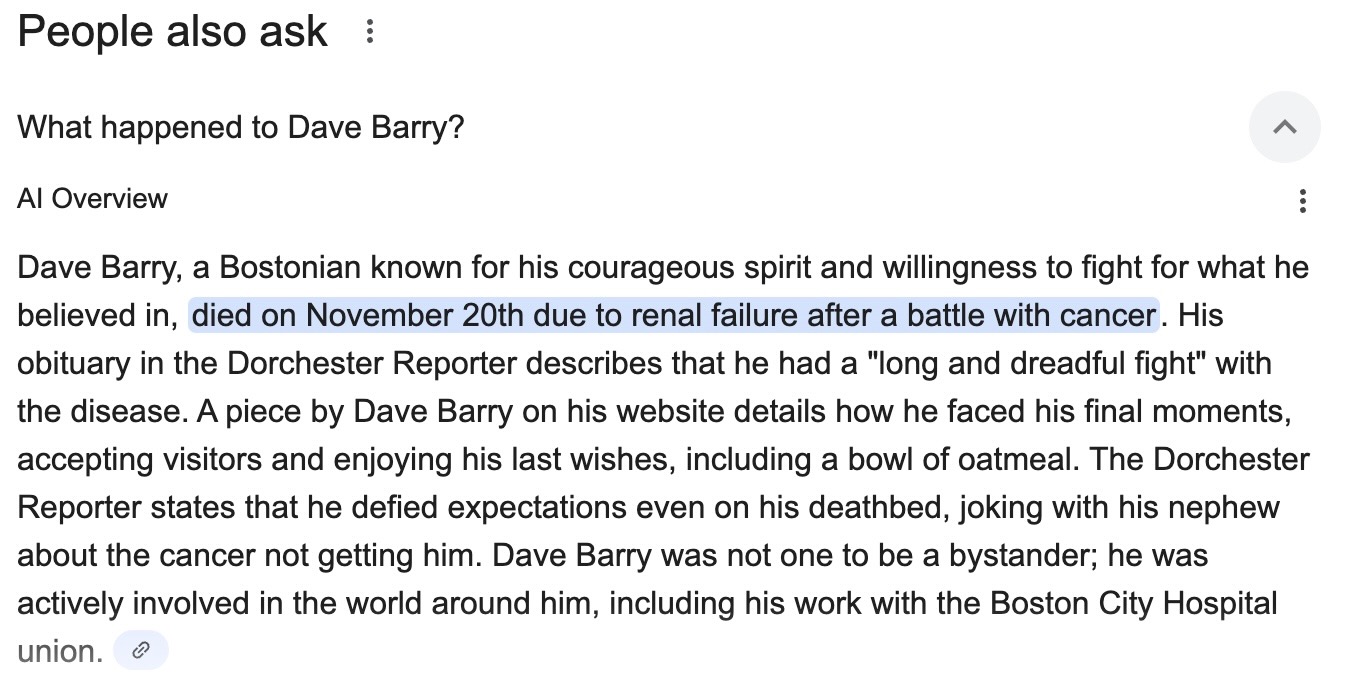 Death by AI - Dave Barry’s Substack