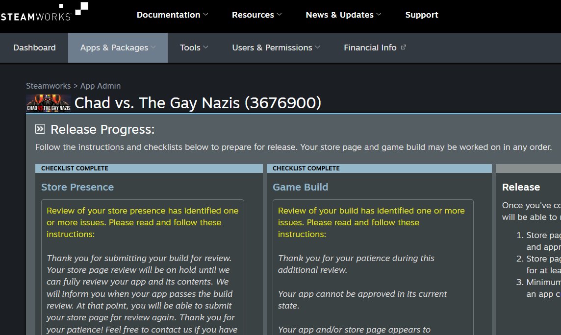 Steam Bans AndyPants Gaming's "Chad Vs. The Gay Nazis" 2D Shooter Under ...