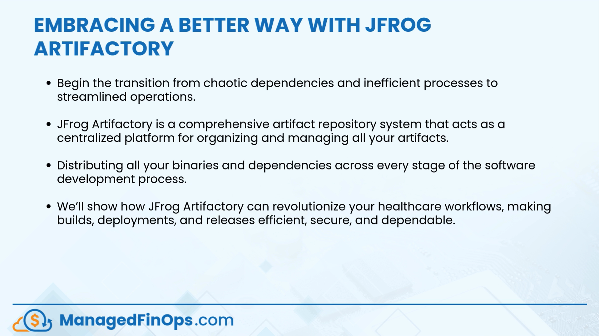 How To Get Started With JFrog Artifactory In Healthcare