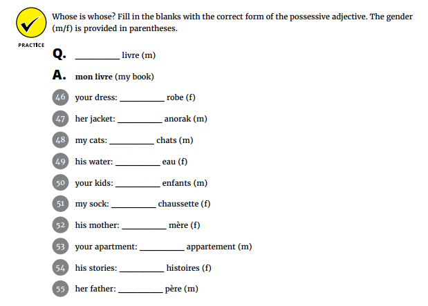 French Possessive Adjectives - by Laura K Lawless