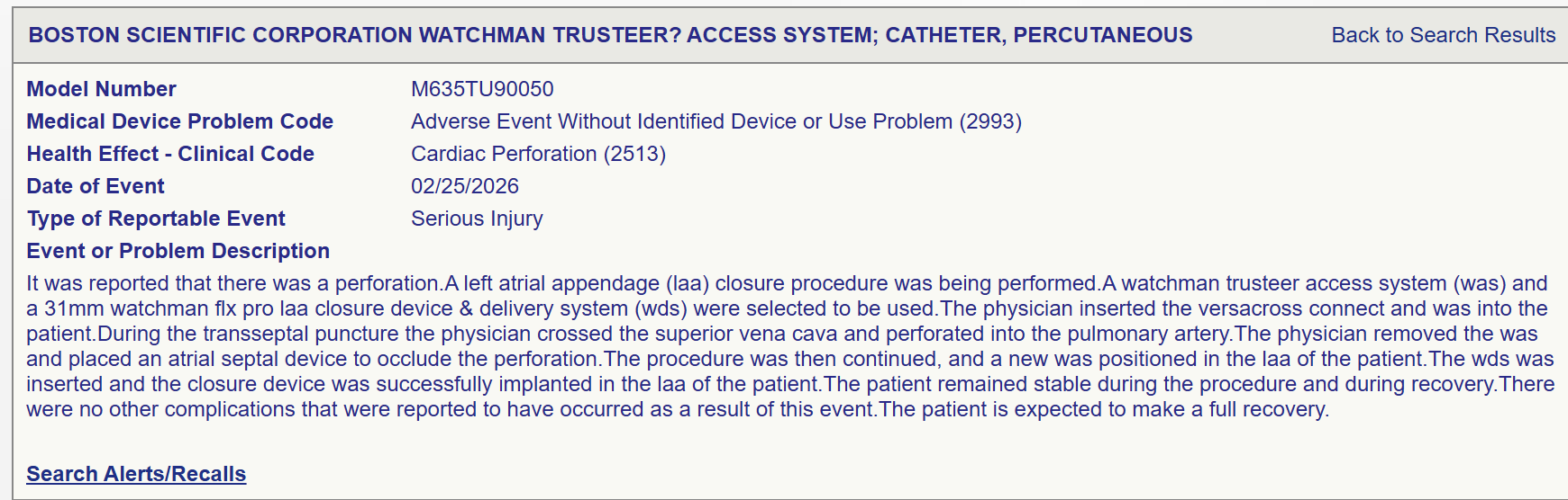 The WATCHMAN™ Device-Left Atrial Appendage Closure (LAAC) Implant