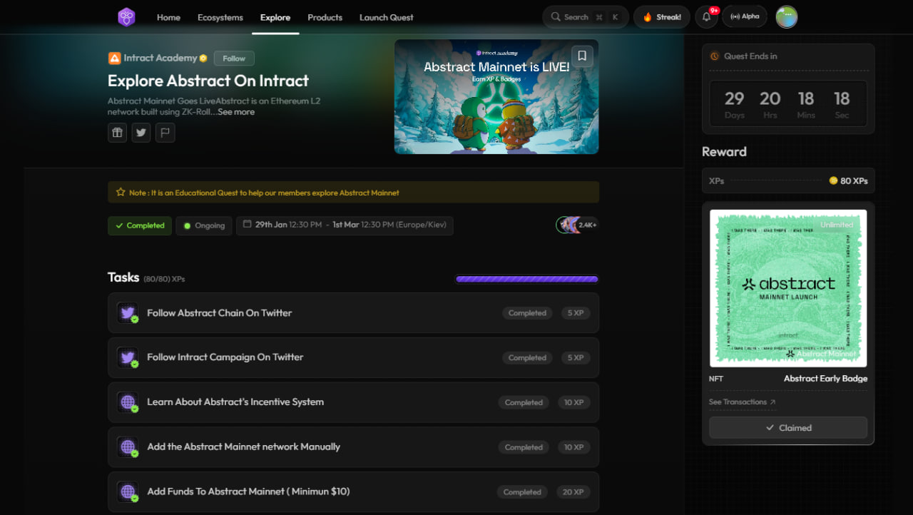 Abstract Mainnet: Complete Guide - GuideFi