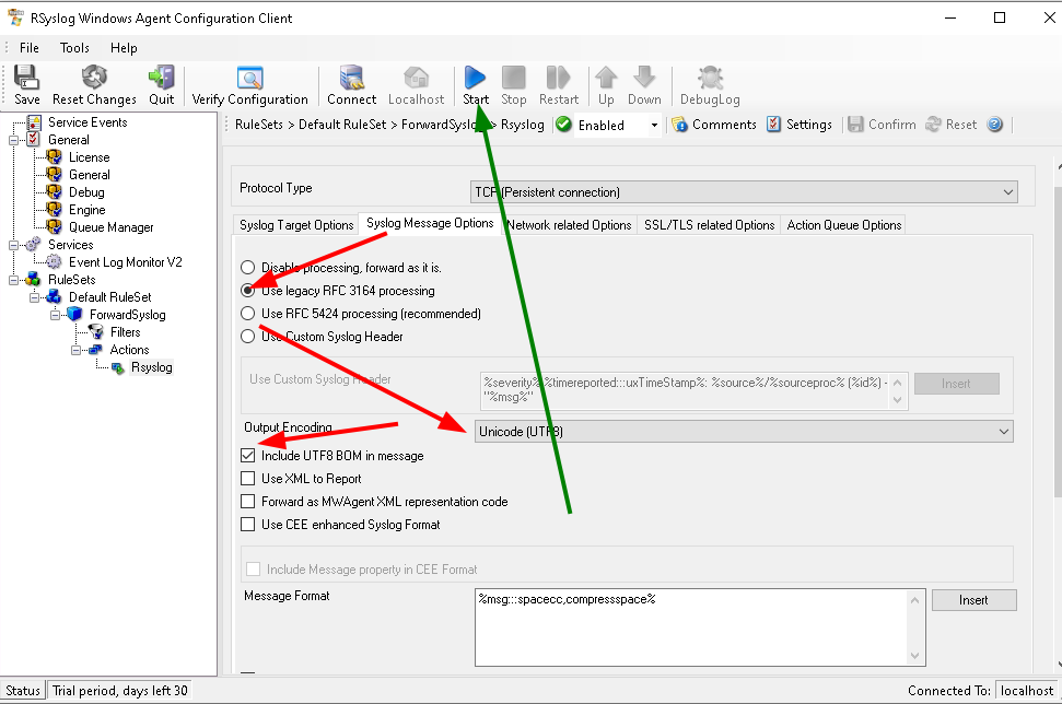 Forward Windows events using Rsyslog to Wazuh