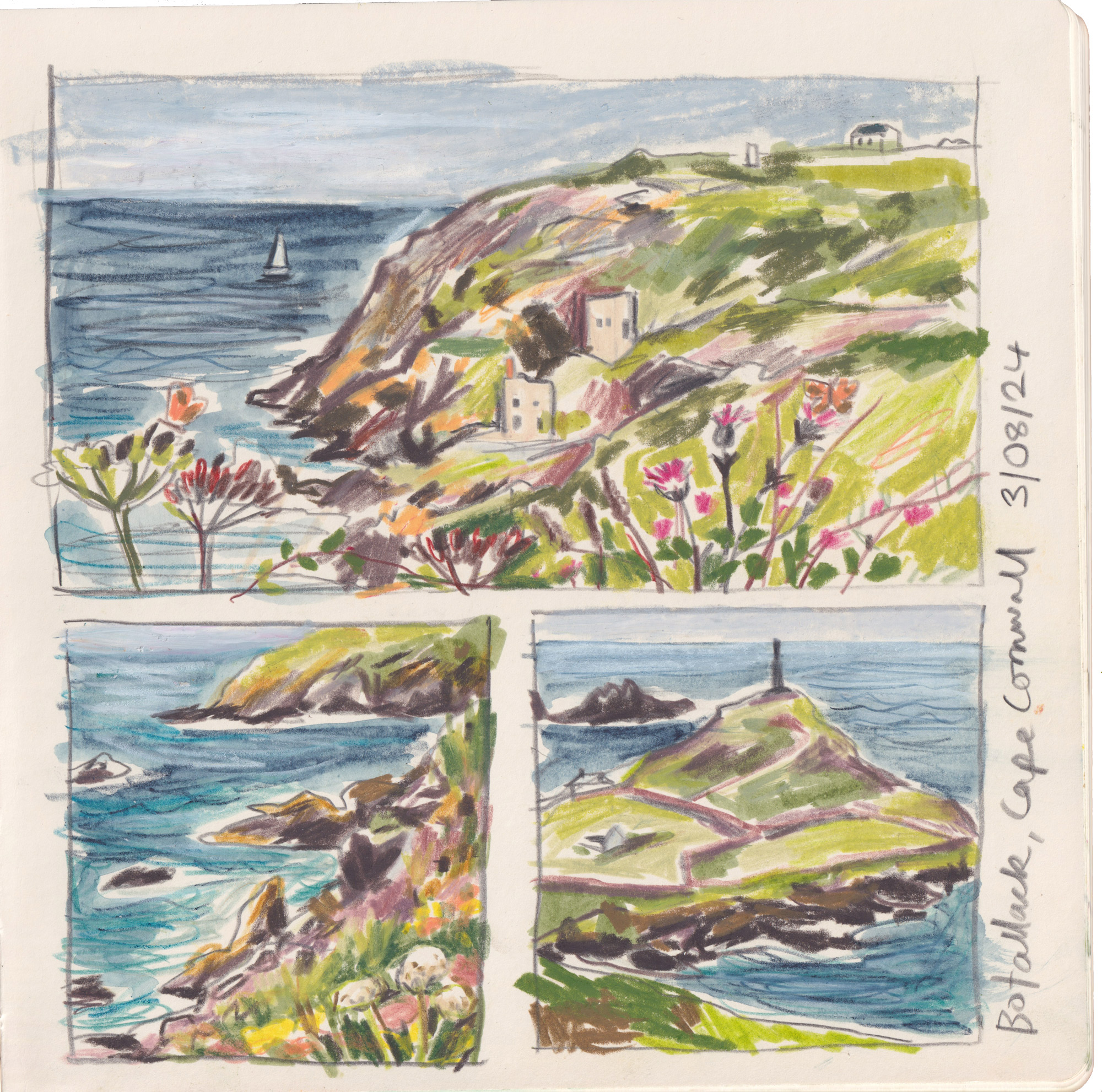 August Sketchbook pages - by Melanie Chadwick