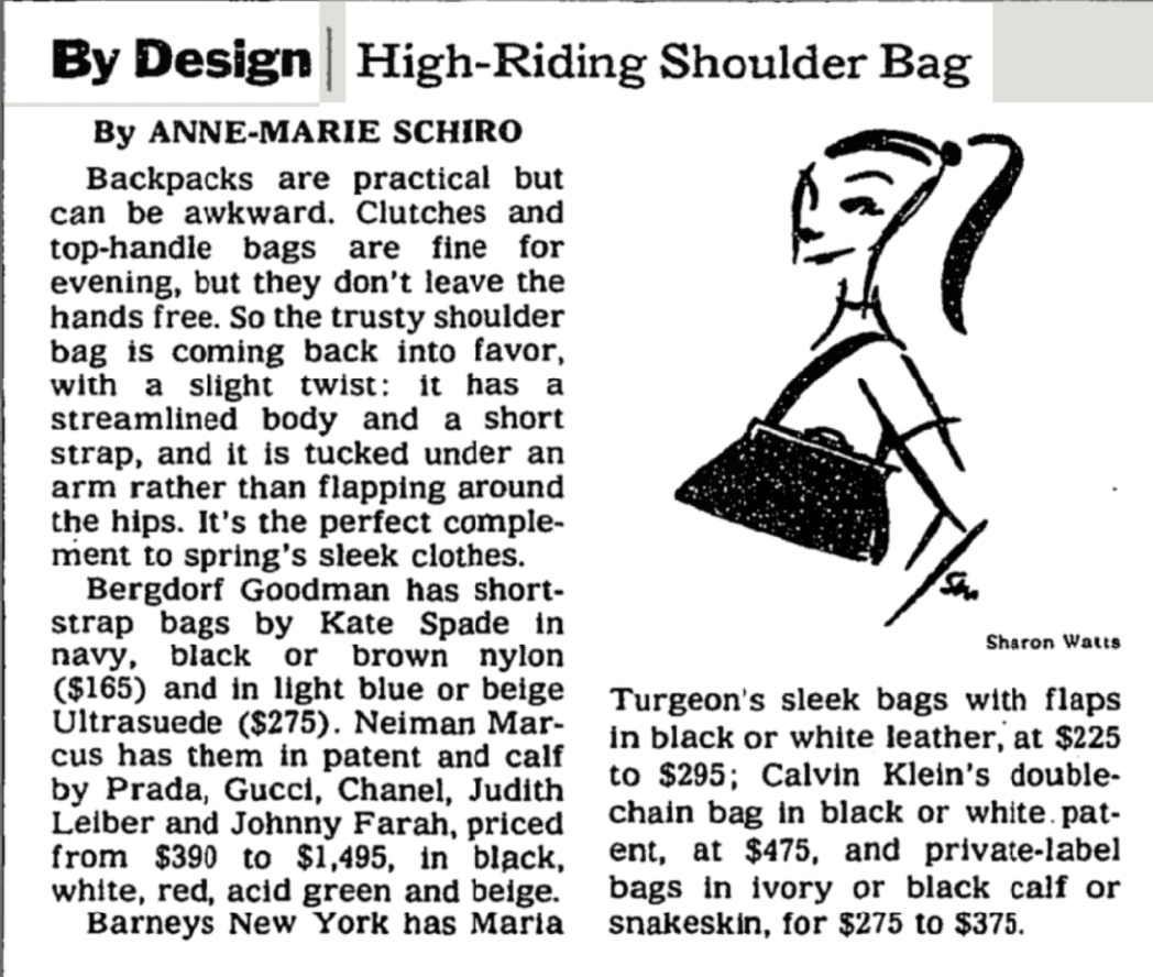 A ‘90s Kate Spade New York Bag Makes a Comeback