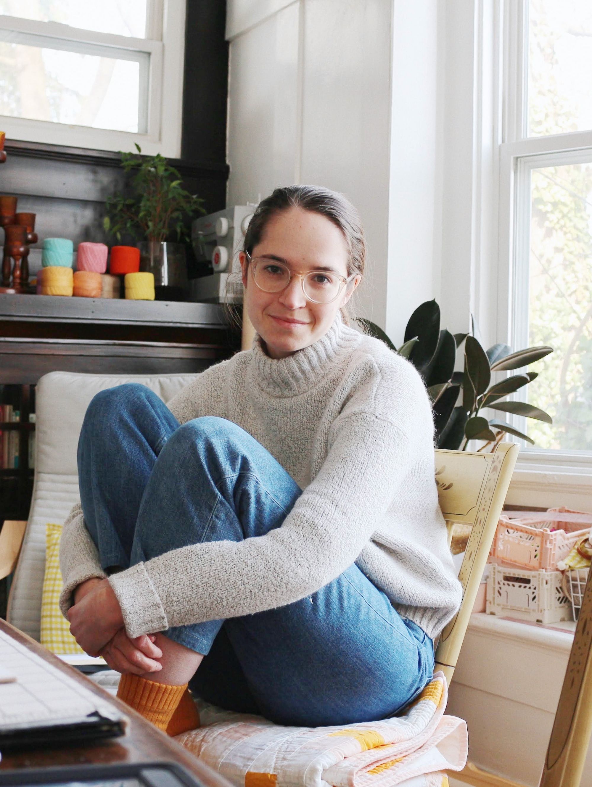 Amy Bornman rearranges the furniture
