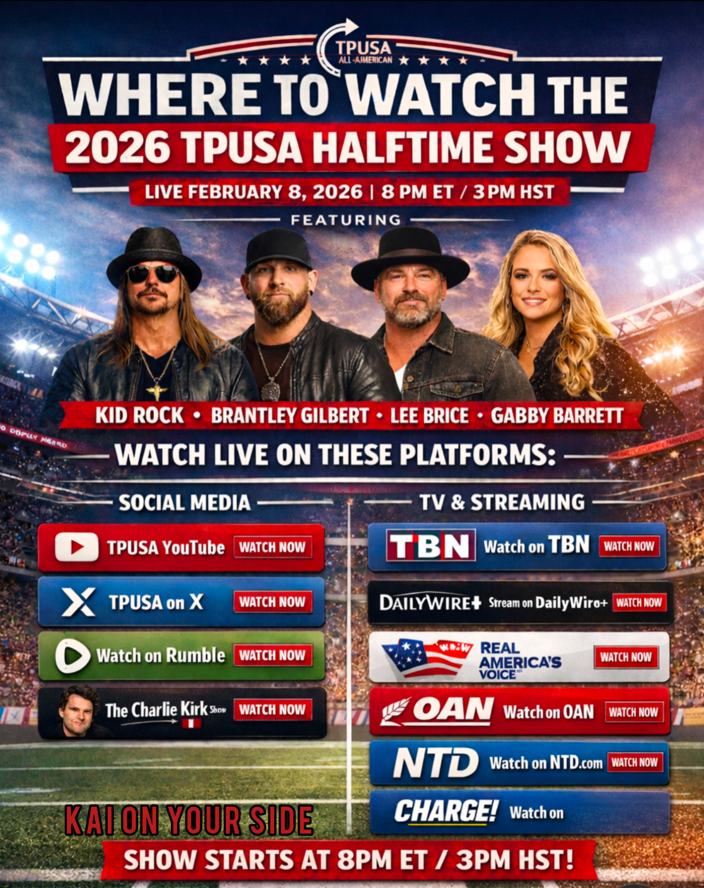 TPUSA to Air “All-American Halftime Show” During Super Bowl Broadcast