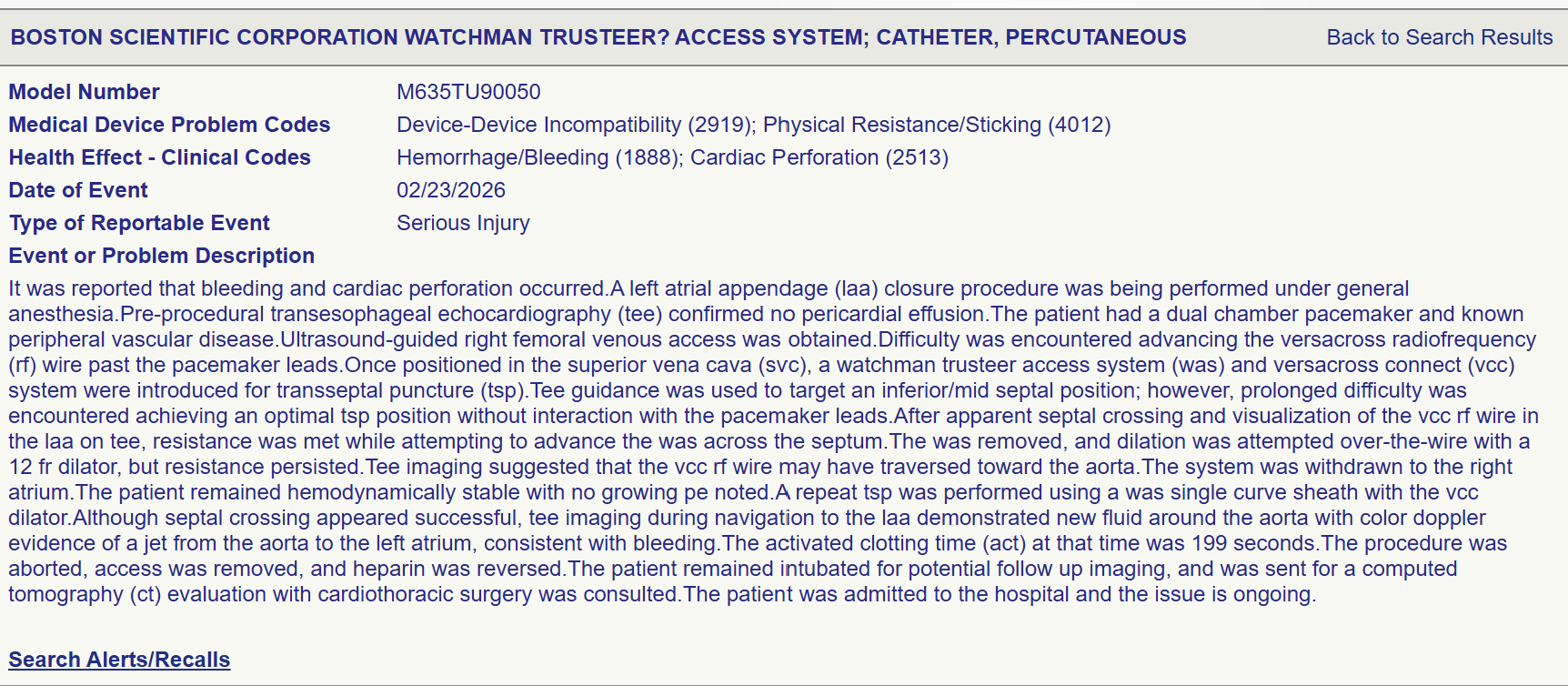 The WATCHMAN™ Device-Left Atrial Appendage Closure (LAAC) Implant