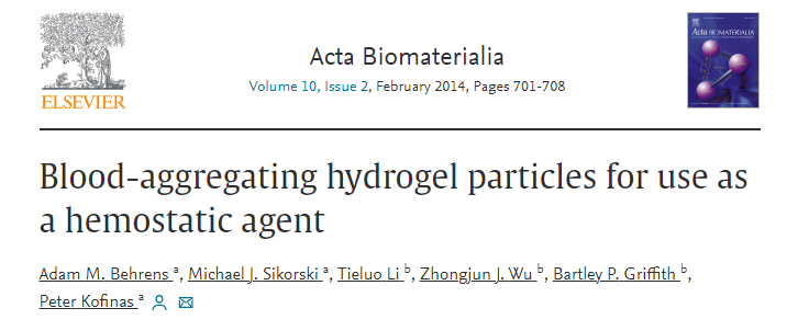 Hydrogel Coagulates Blood and Causes Blood Clots