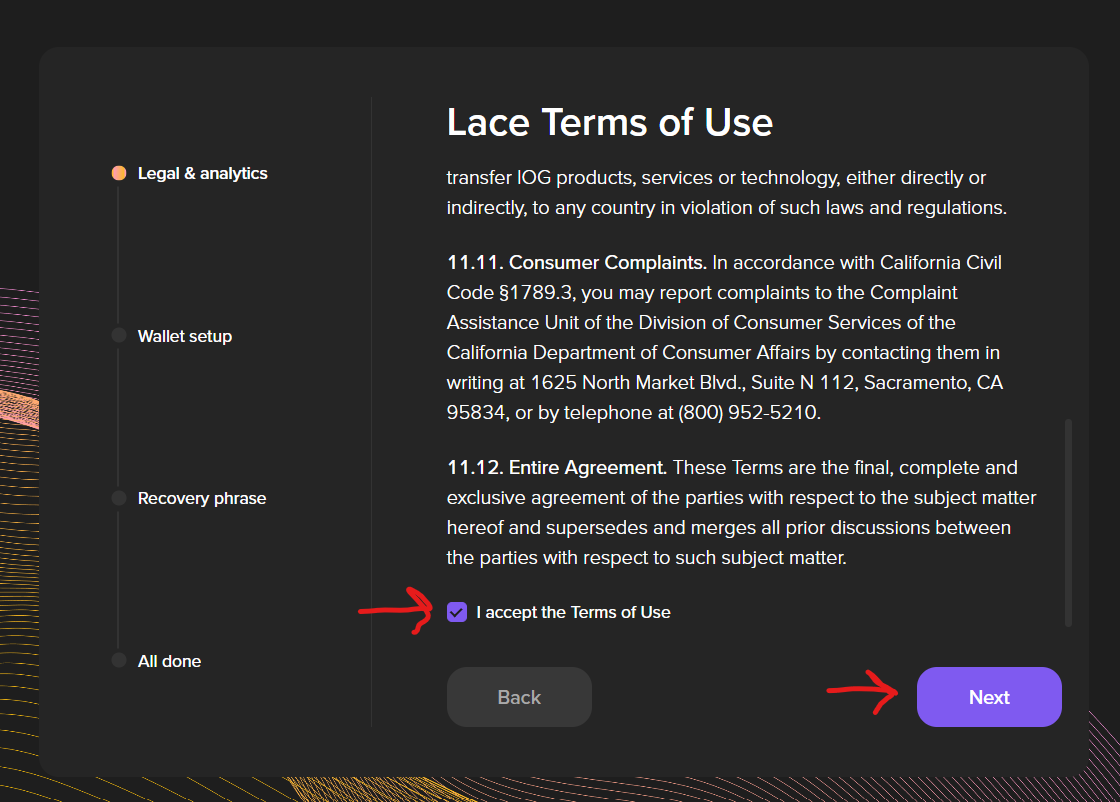 How To Set Up A Lace Wallet - The Cardano Times
