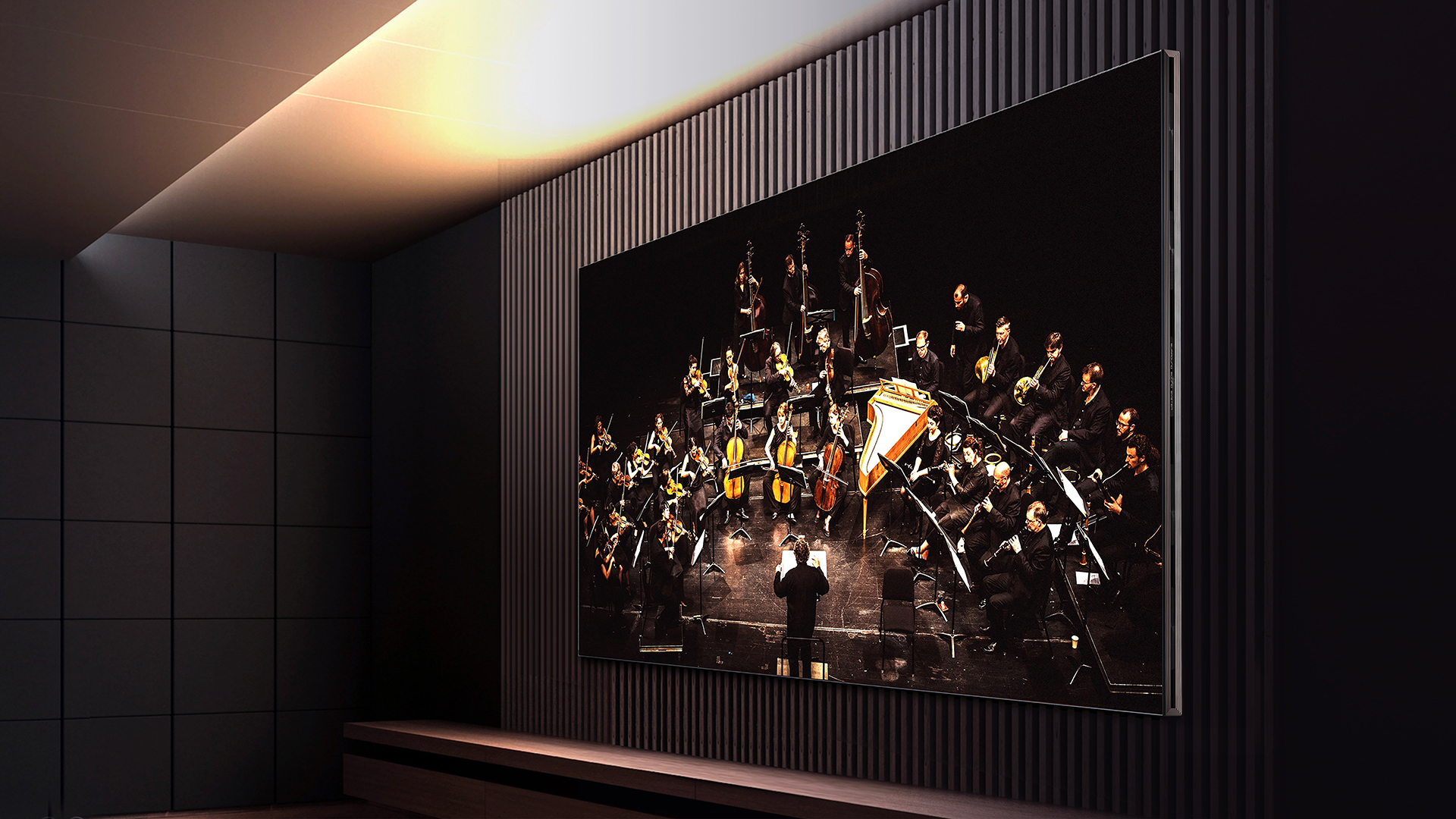 The 136-inch Hisense Micro LED TV looks like a wall of pixels