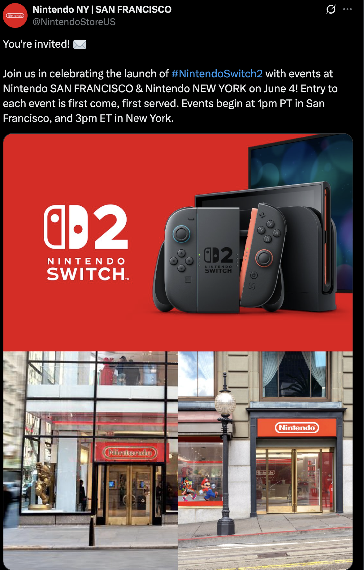 Nintendo Switch 2 pre-order plans revealed for New York and San ...