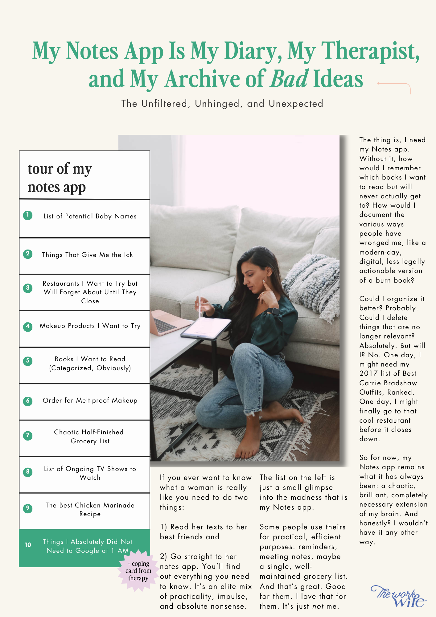 Things You’ll Find in My Notes App on Any Given Day