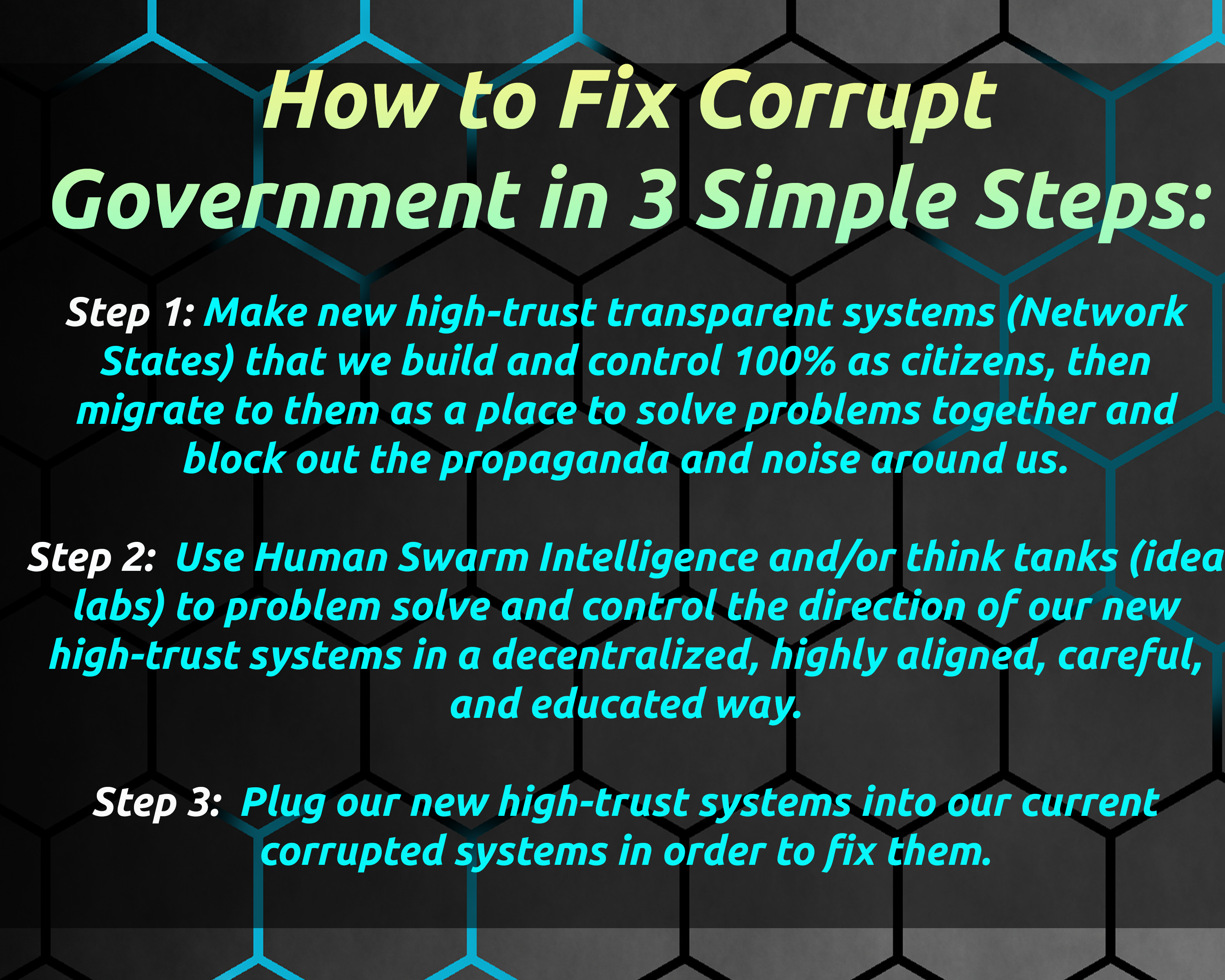 How To Uncorrupt Government In 3 Simple Steps