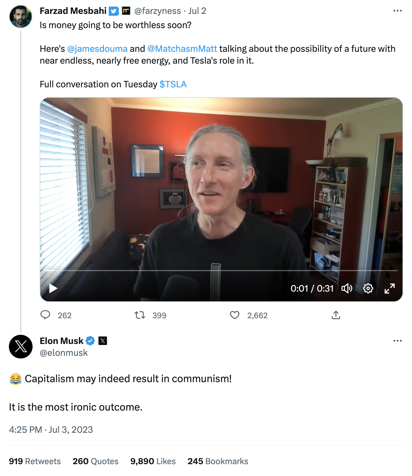 Musk's Razor Explained: "The most entertaining outcome is the most likely."