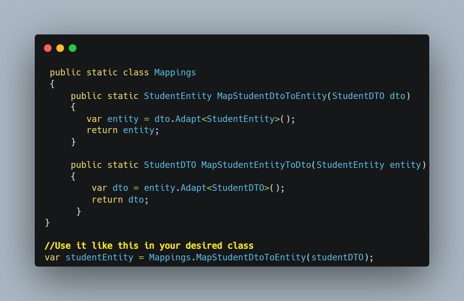 Episode 6 : Mapster in .NET Core for Mappings