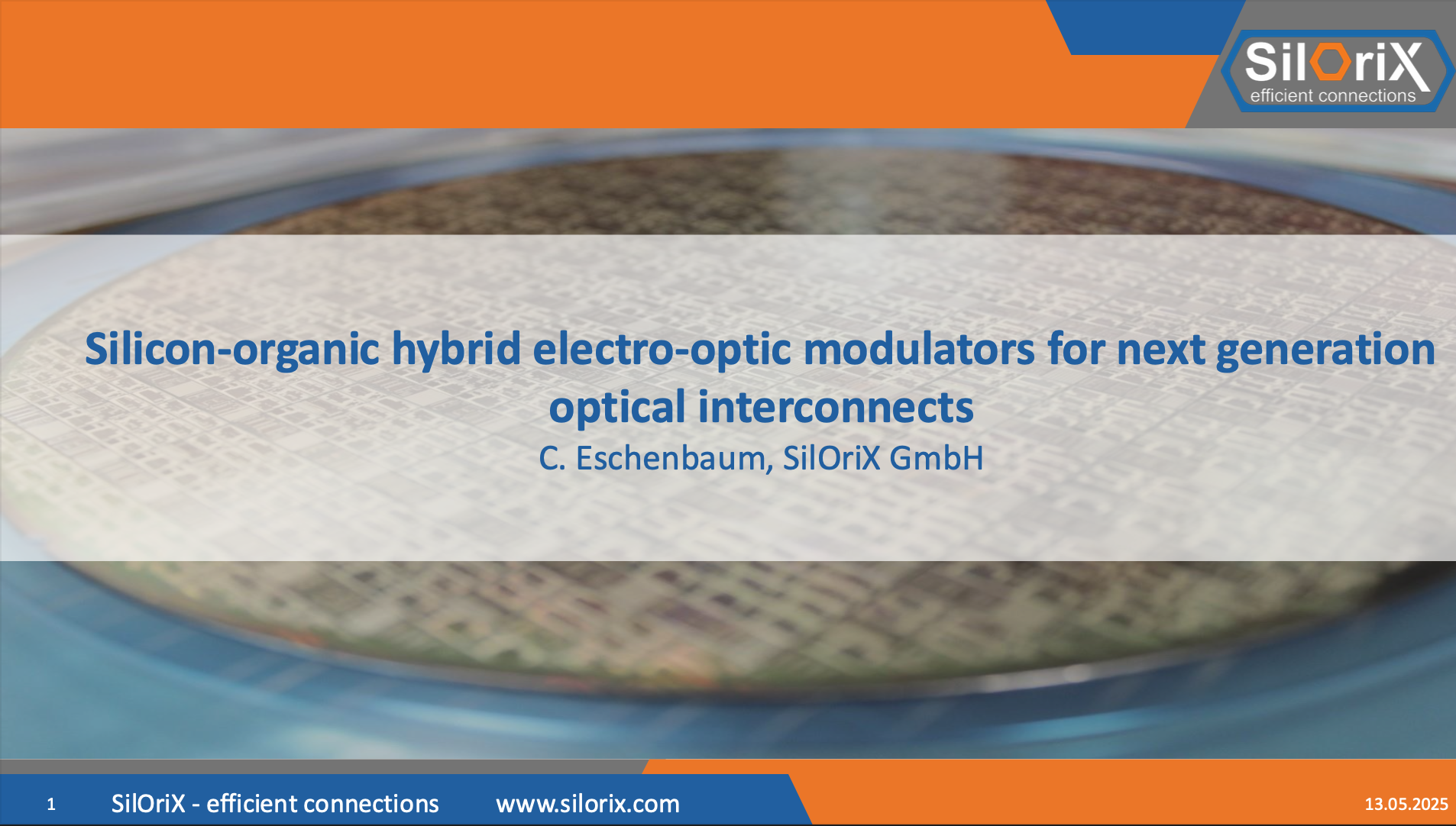 Silicon-organic Hybrid Electro-optic Modulators for Next Generation ...