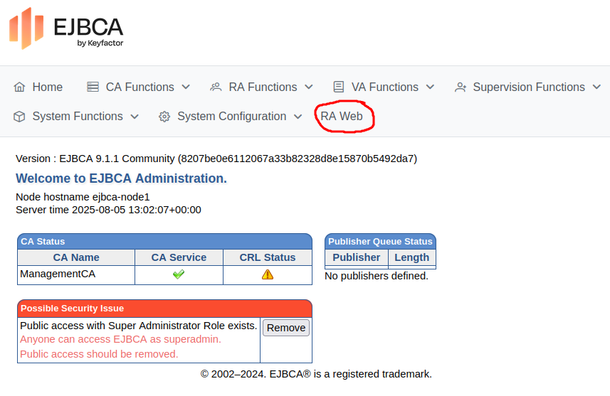 Install EJBCA with Podman/Docker Compose - by Karl William