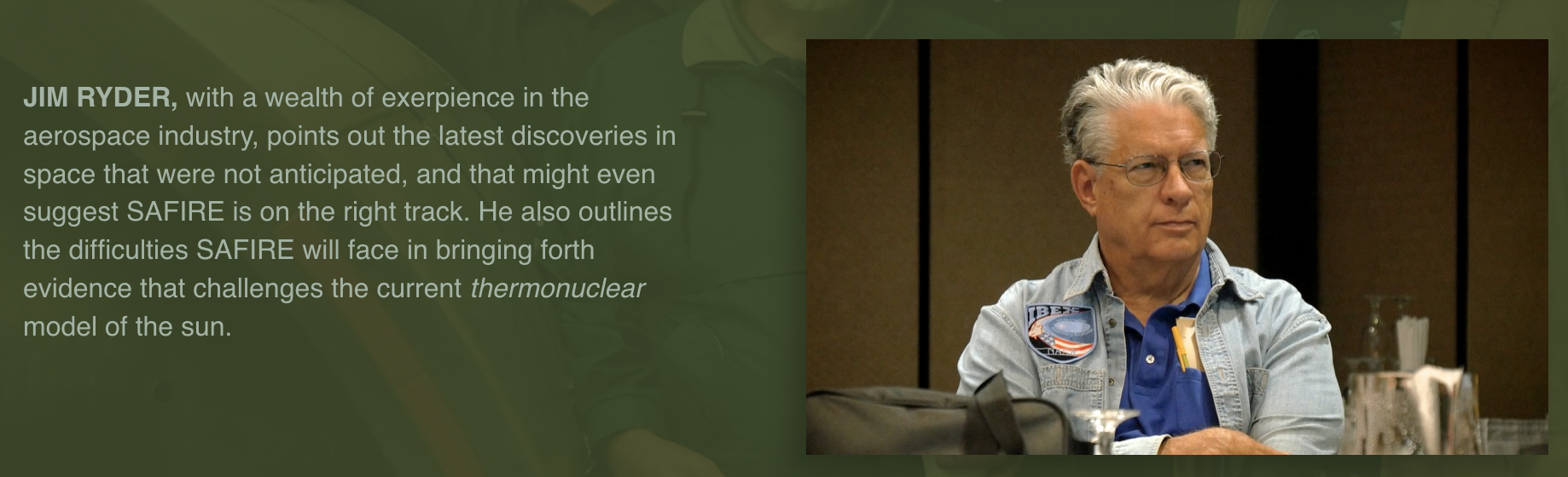 Was Dr. James T. Ryder a First-Hand Member of 'The Legacy Program'?