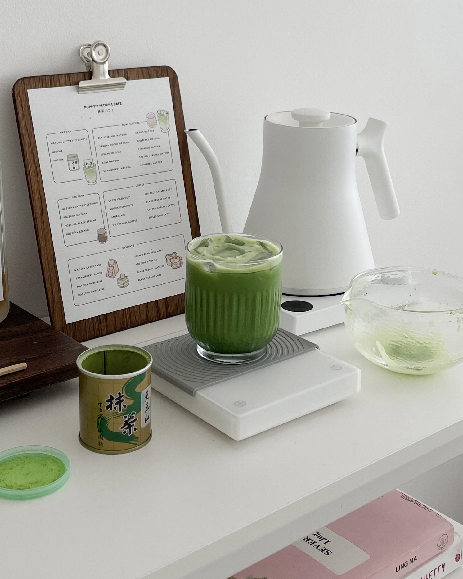a guide to making your own cozy matcha station
