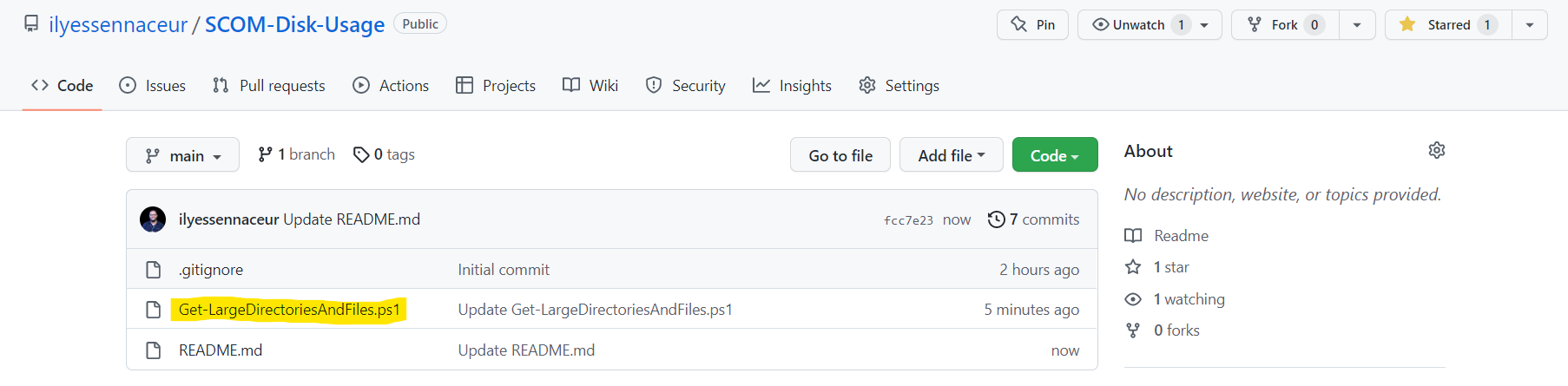 Microsoft SCOM Server - Disk Usage and Report
