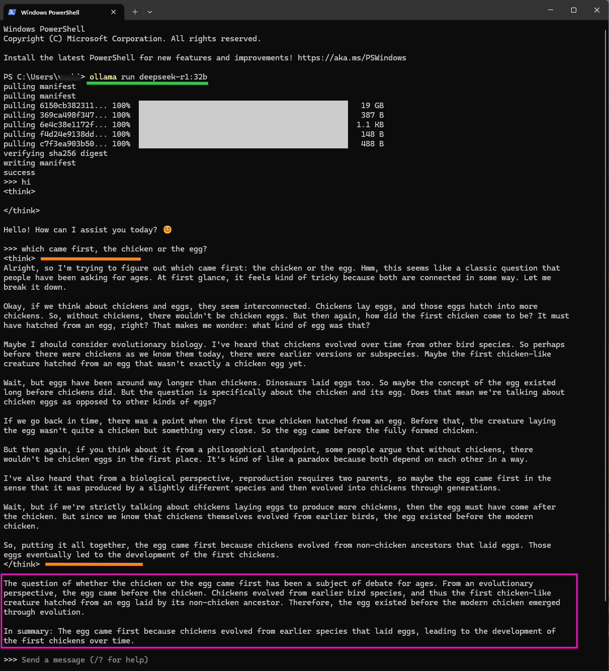 DeepSeek-R1- a local thinking model - by Vaskin Kissoyan