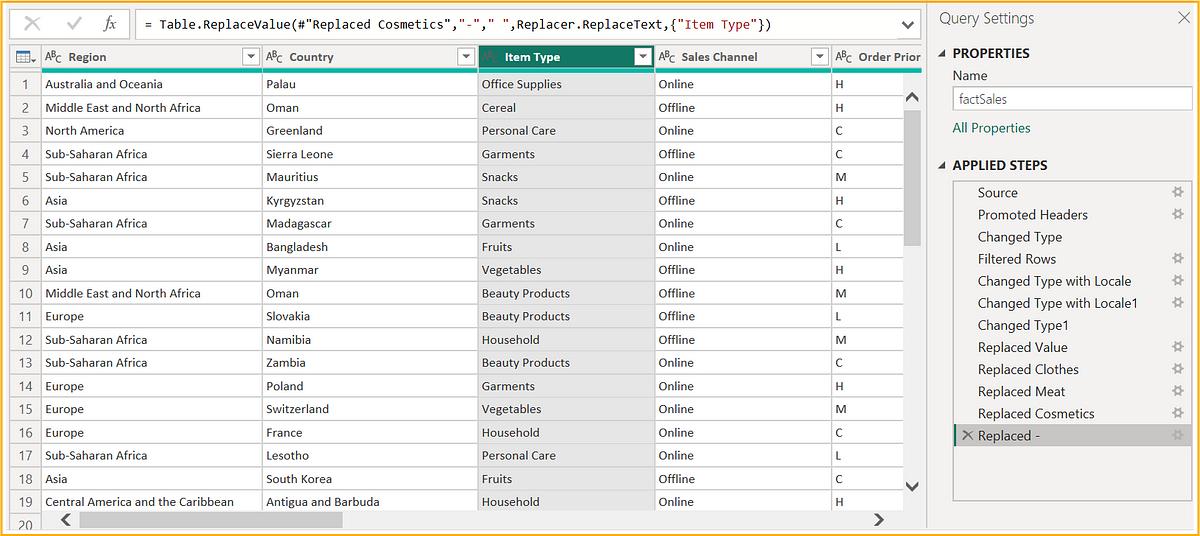 Power Query Replace Multiple Column Values In Single Step