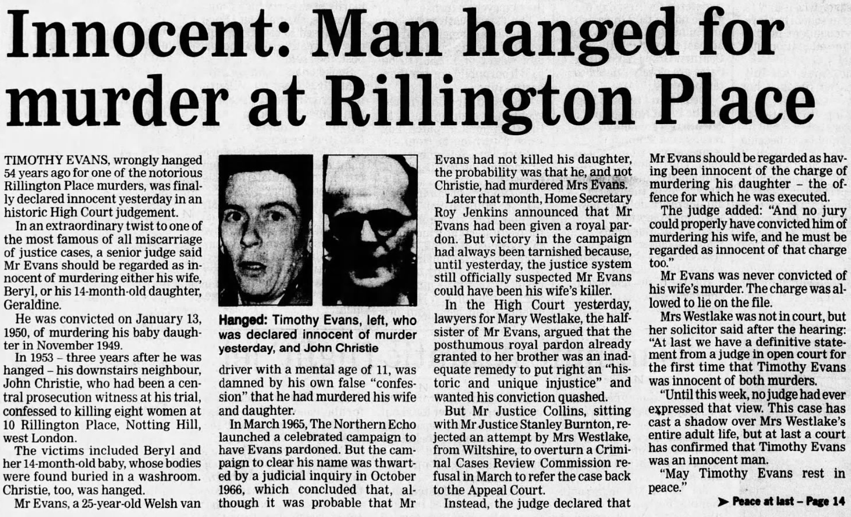 A Father Framed: The Unjust Execution of Timothy Evans