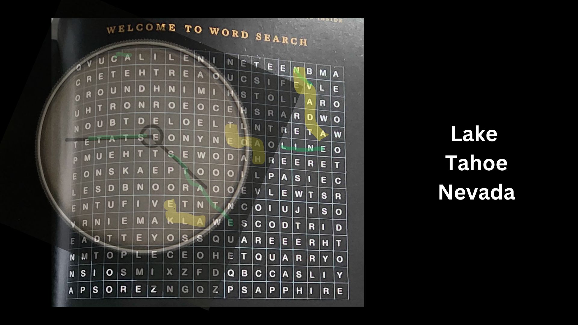 Word Search Secret Message in There's Treasure Inside