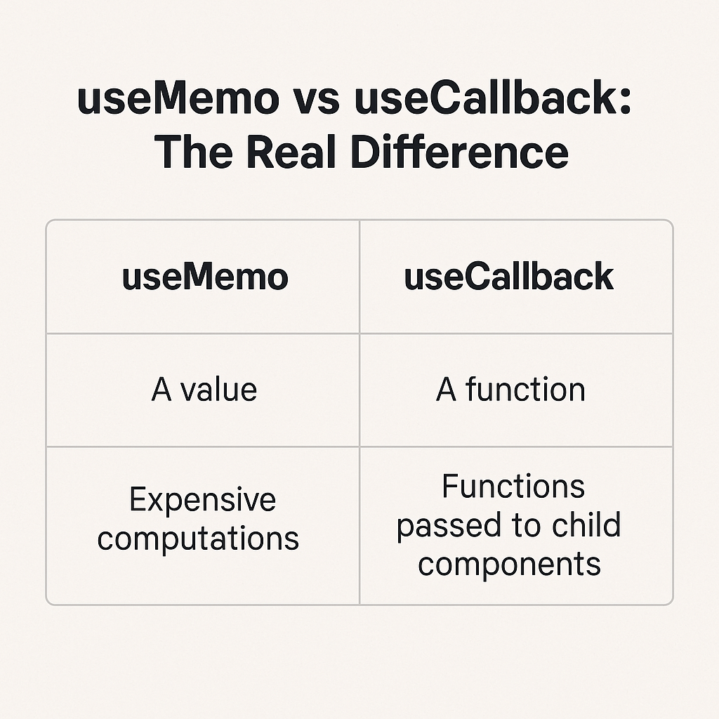 useMemo vs useCallback in React: When and Why to Use Them