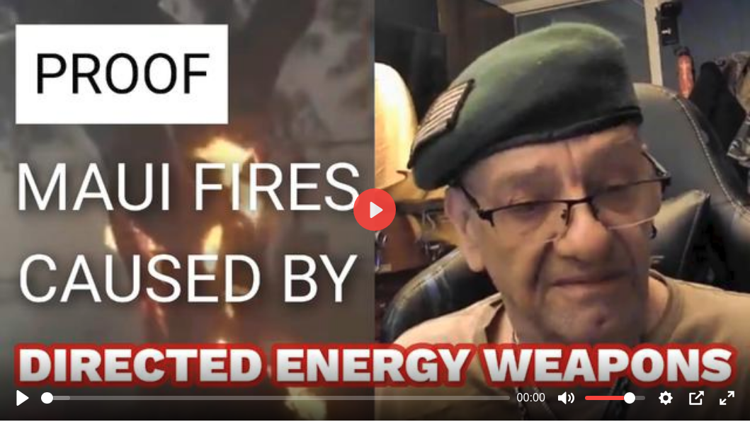 Former US Military Electronics Expert: Maui Fires Caused By DIRECTED ...