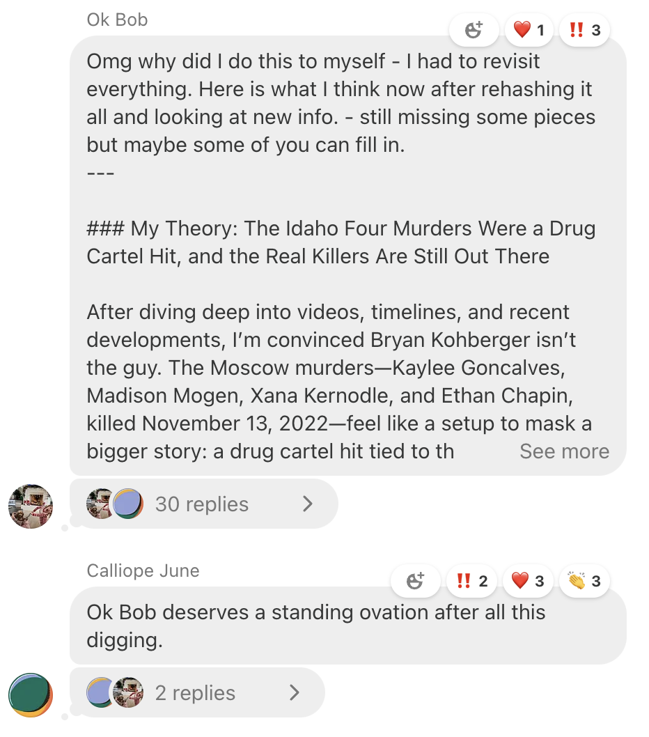 A Roundup of The Latest Moscow Murders Chatroom Theories