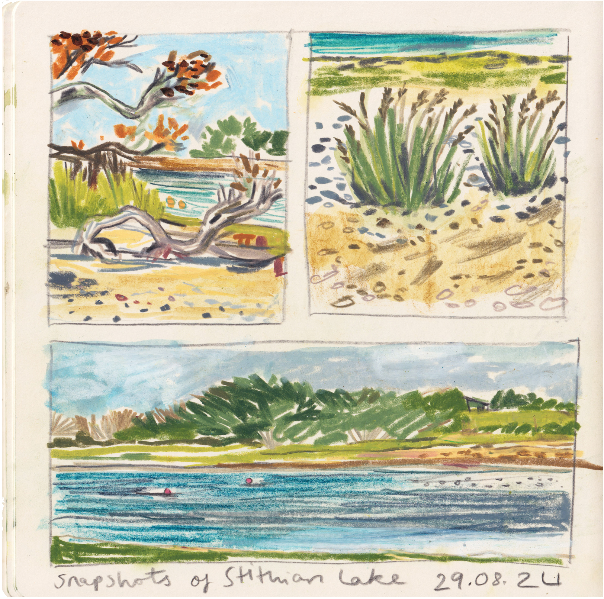 August Sketchbook pages - by Melanie Chadwick