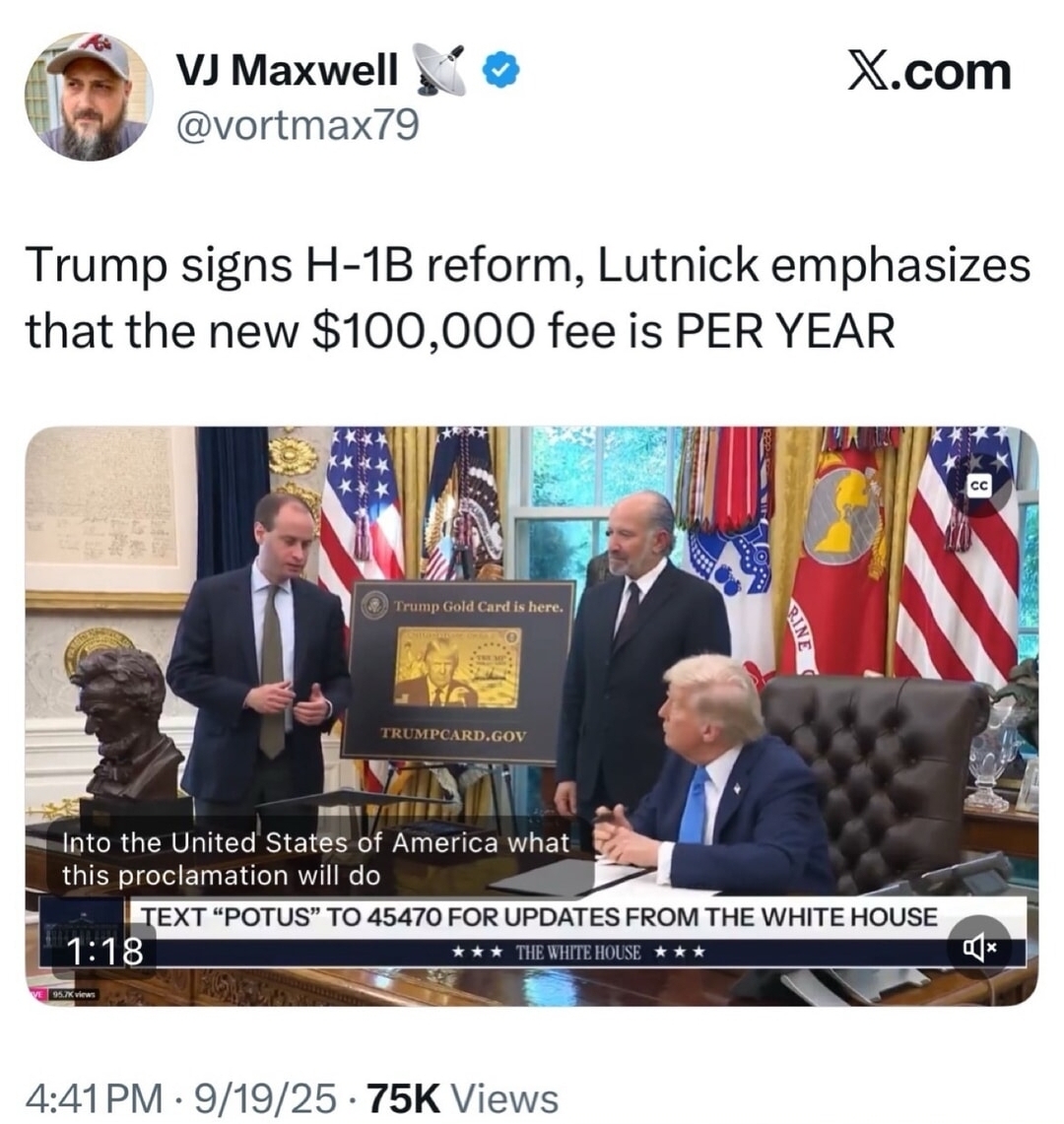 Apollinaire (@apollinaire): "Thus ends H-1B. No company is going to ...
