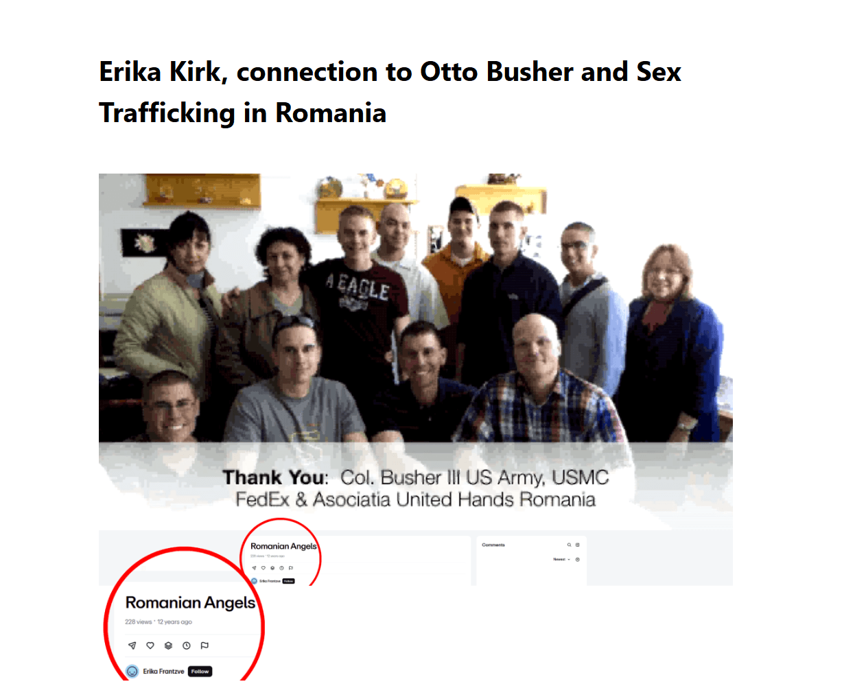 Romanian News Reports on the American Military Col. Otto Busher III and ...