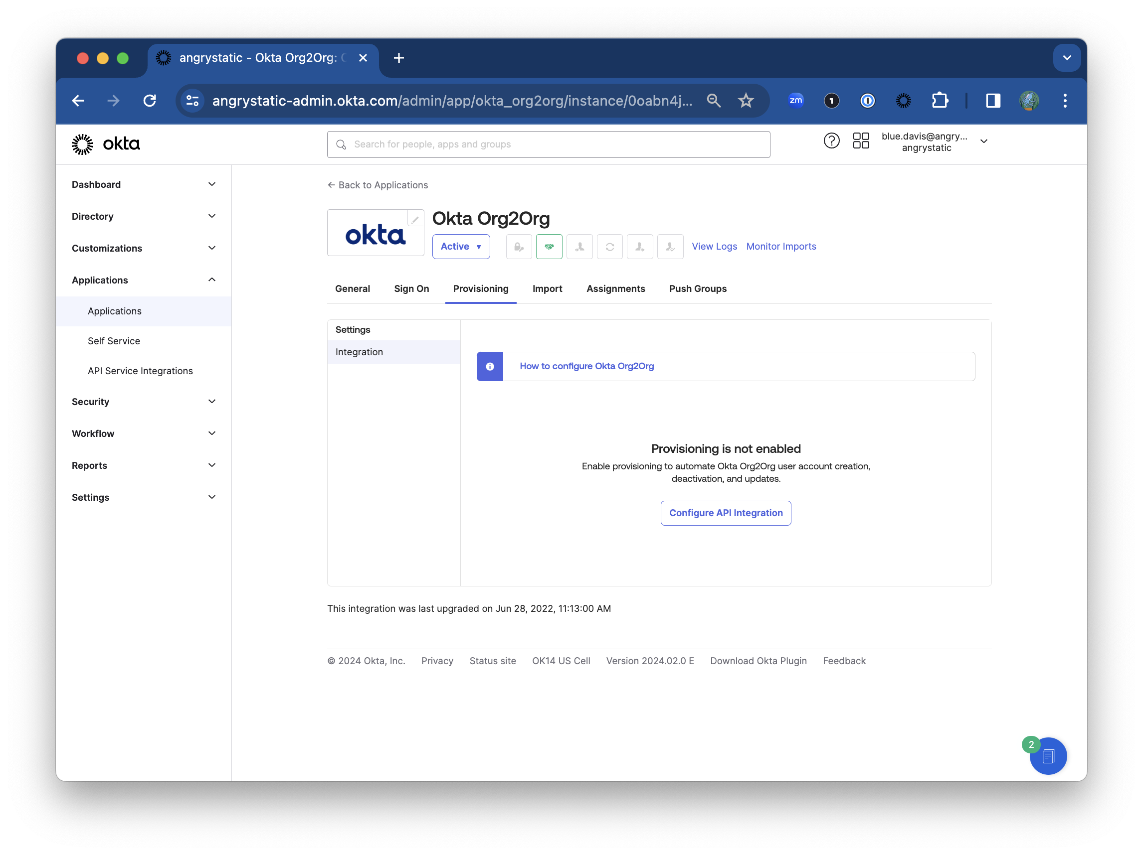 Configuring Okta Org2Org - by Blue Davis - The Tech Diaries
