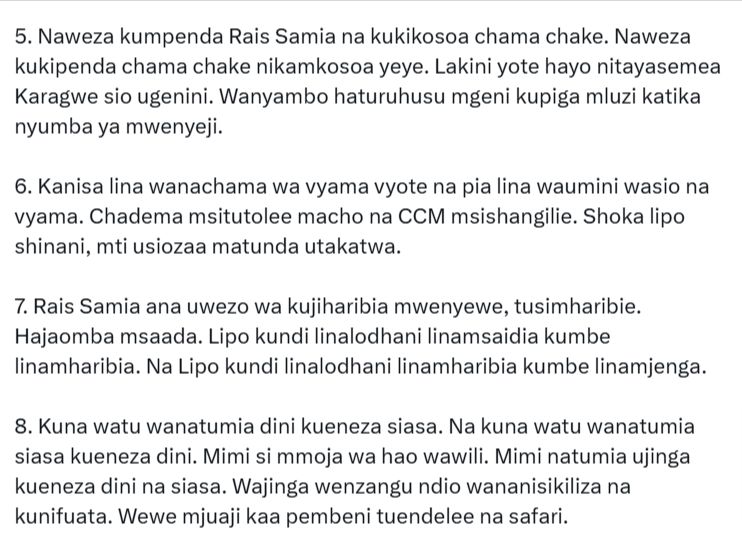 Kauli ya Askofu Dkt Shoo kuwa "Rais Samia ni mpango wa Mungu" yazua ...