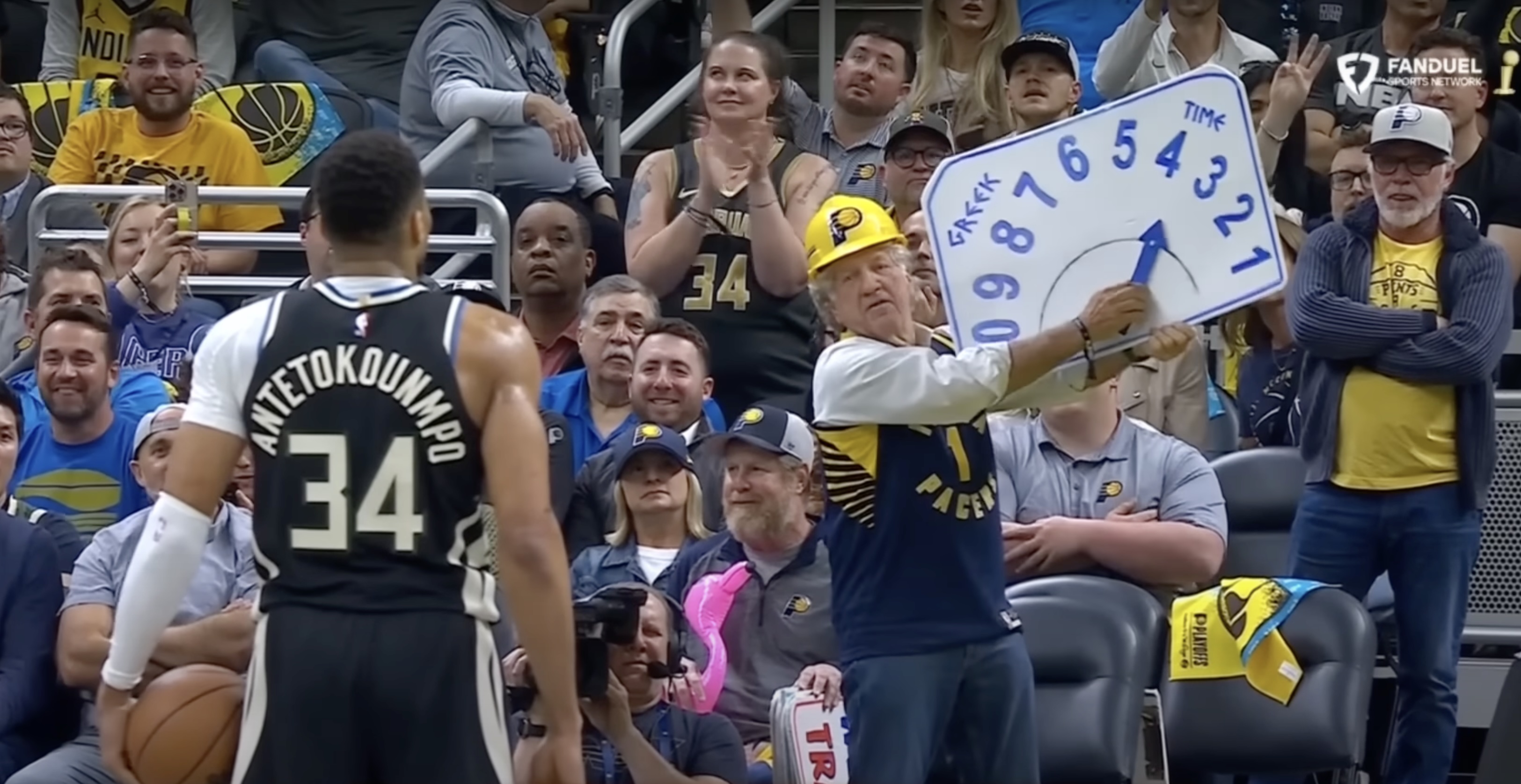 Pacers Superfan Flamingo Guy Goes Viral With Free-Throw Countdown Sign ...