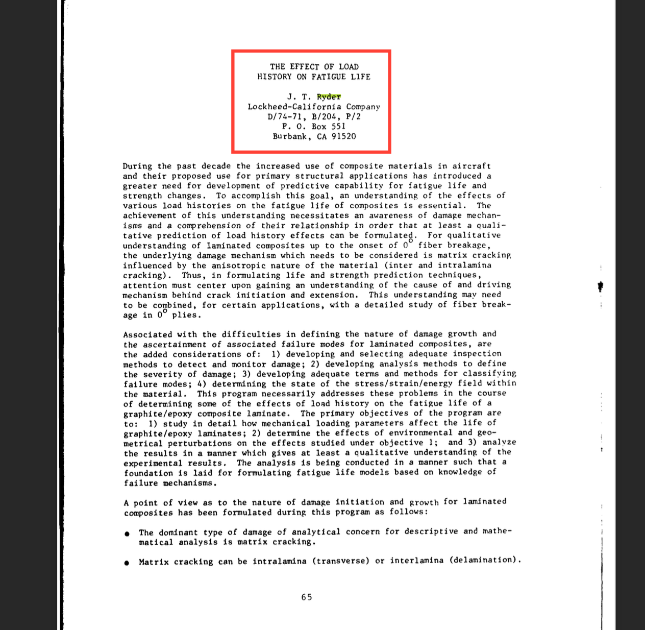 Was Dr. James T. Ryder a First-Hand Member of 'The Legacy Program'?