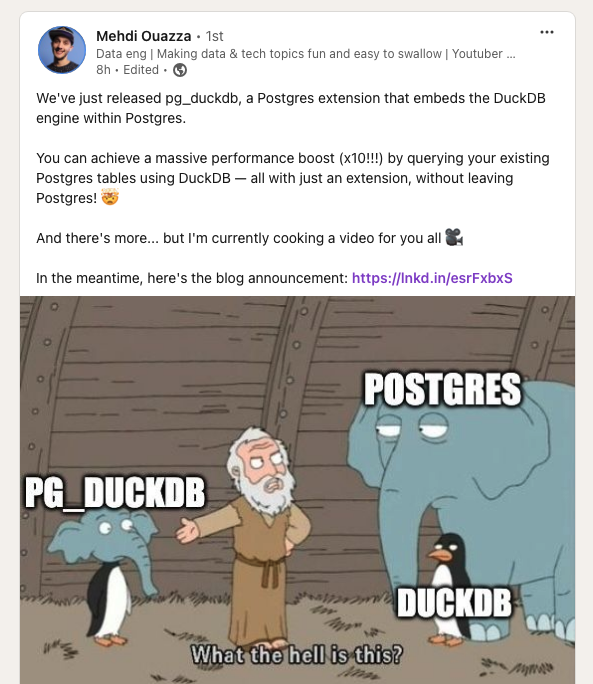 DuckDB inside Postgres!!?? - by Daniel Beach