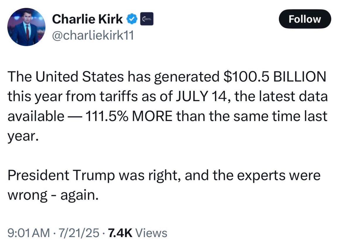 Dean Blundell (@deanblundell): "Americans paid that, Charlie. We didn’t ...