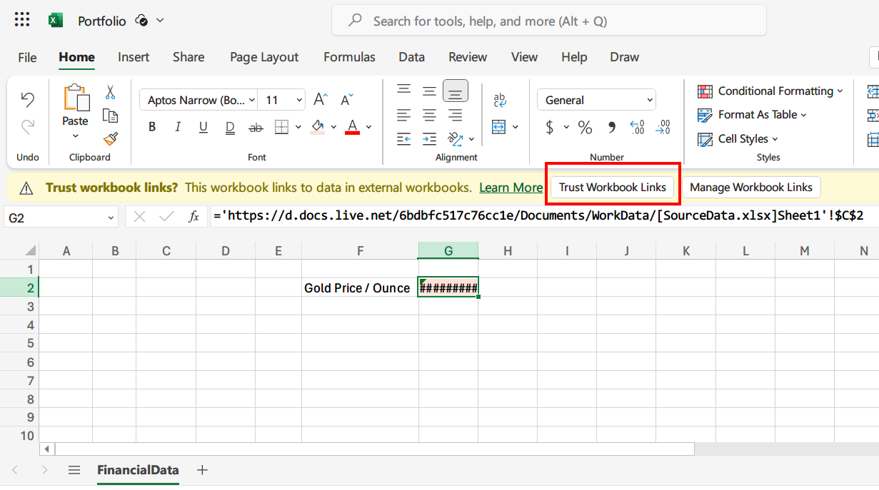 Link Data between Different Excel Online Files - by Dash