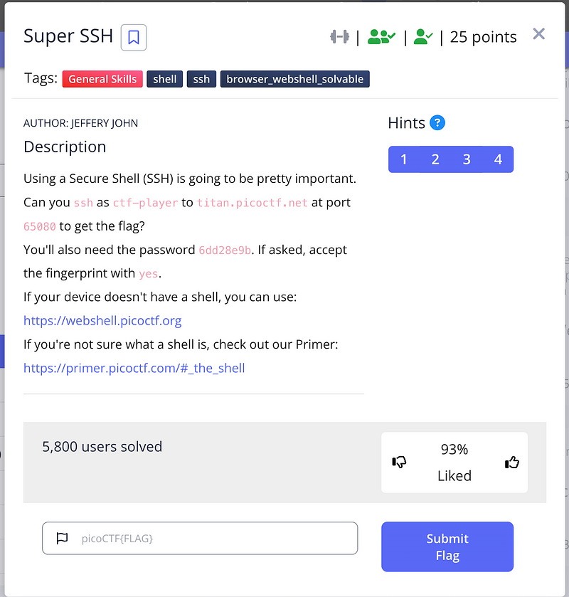 PicoCTF 2024 — Super SSH - VISCID’s Substack